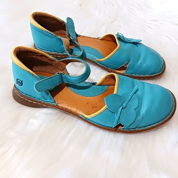 Born | Shoes | Born Womens Leather Turquoise Floral Sandals Sz 7 | Poshmark